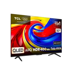 Smart TV 50 Polegadas 4K UHD QLED TCL 50P7L Preta
