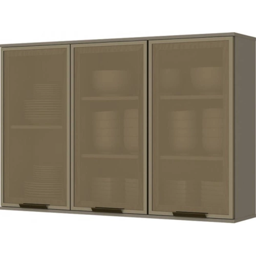 Aéreo Henn Connect C80.23 3Portas 123 cm Duna Vidro | Lebes