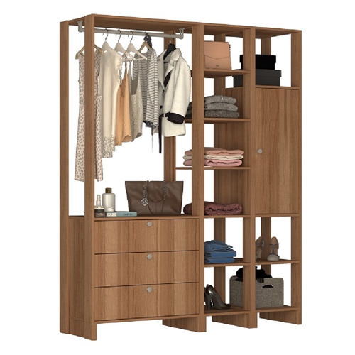 Guarda Roupa Nova Mobile EY102-4-7.057 com 3 Gavetas Montana SE