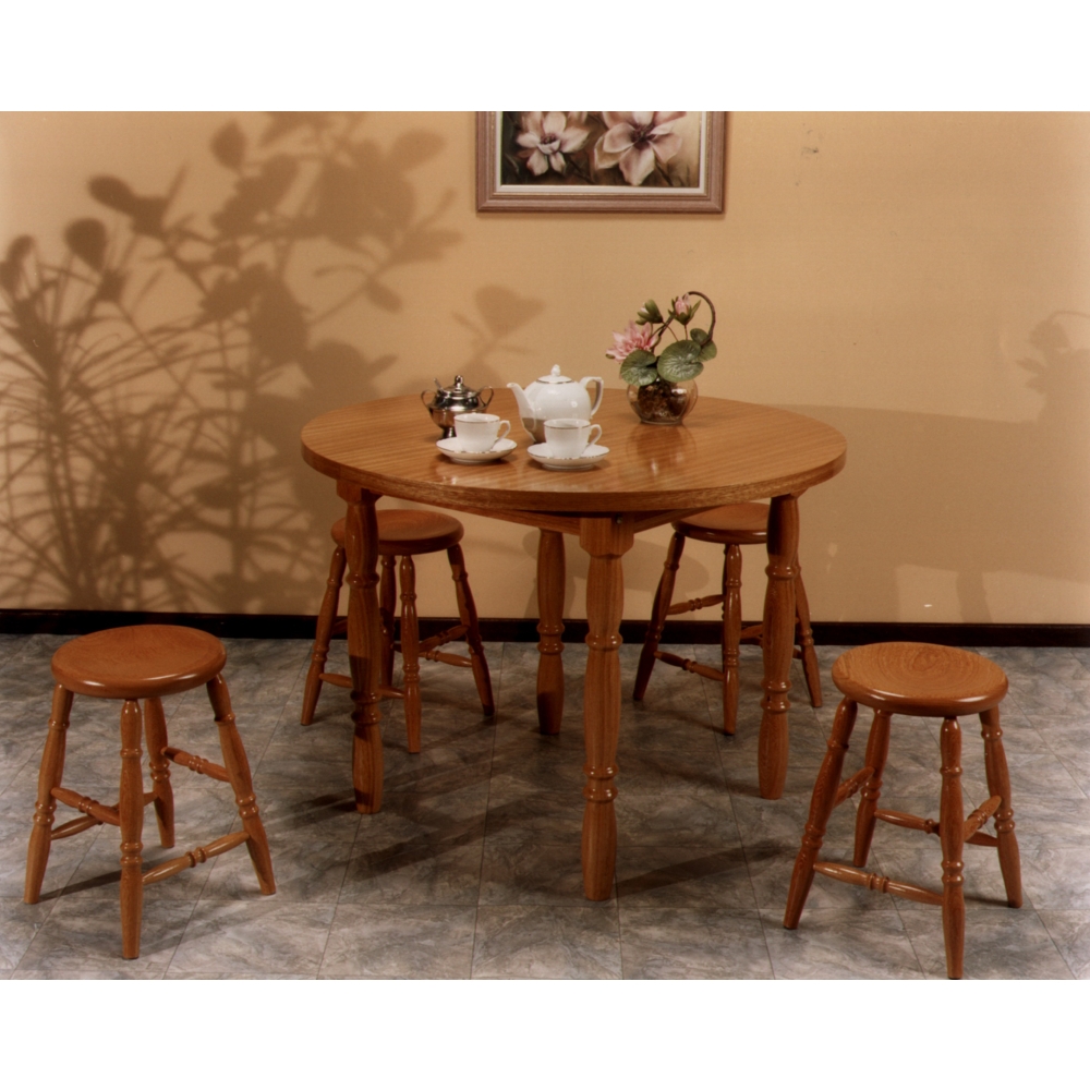 Mesa de Jantar 4 Lugares Redonda Piratini R106LA Mel Acetinado