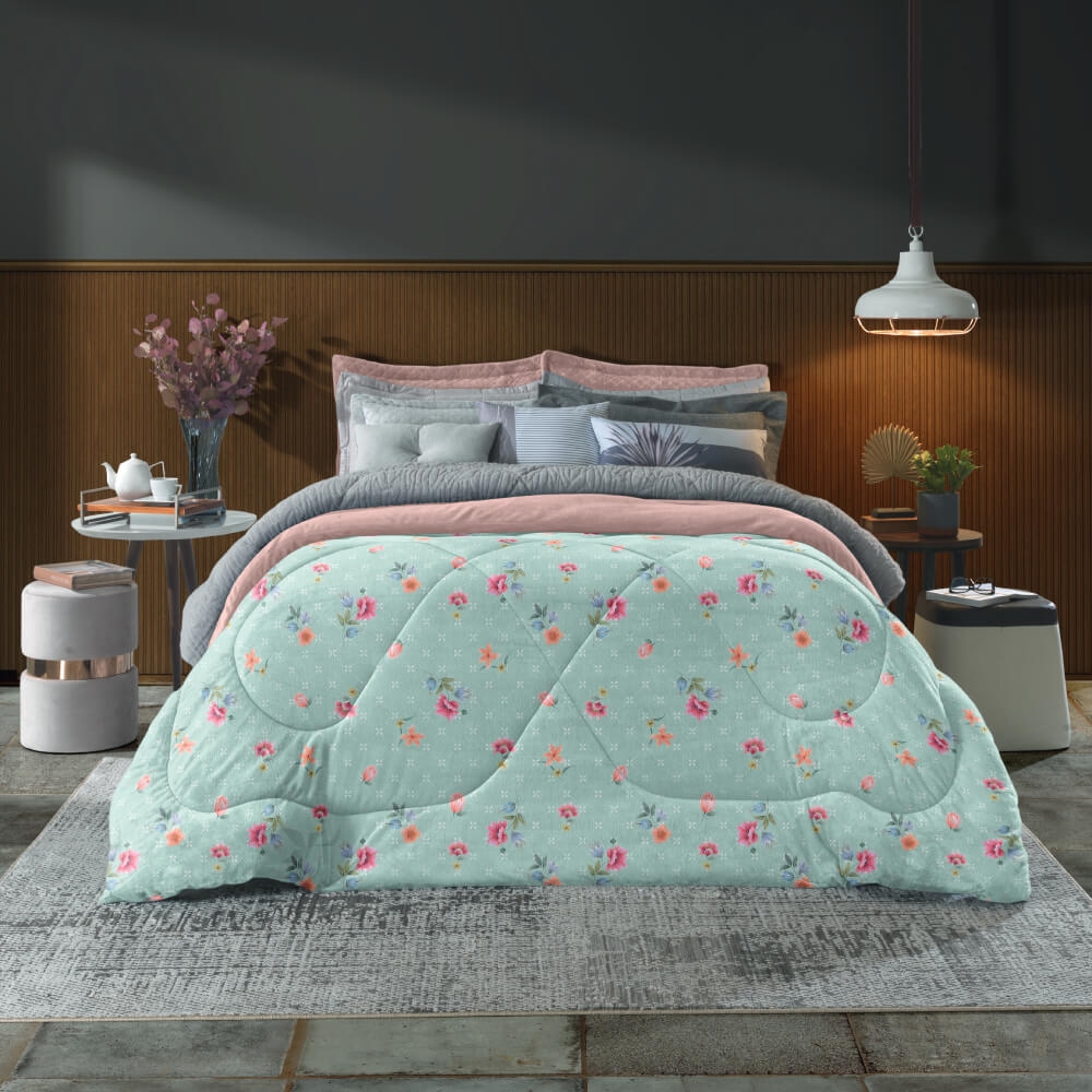 Edredom Hedrons c/bo Versalhes Sortido Casal