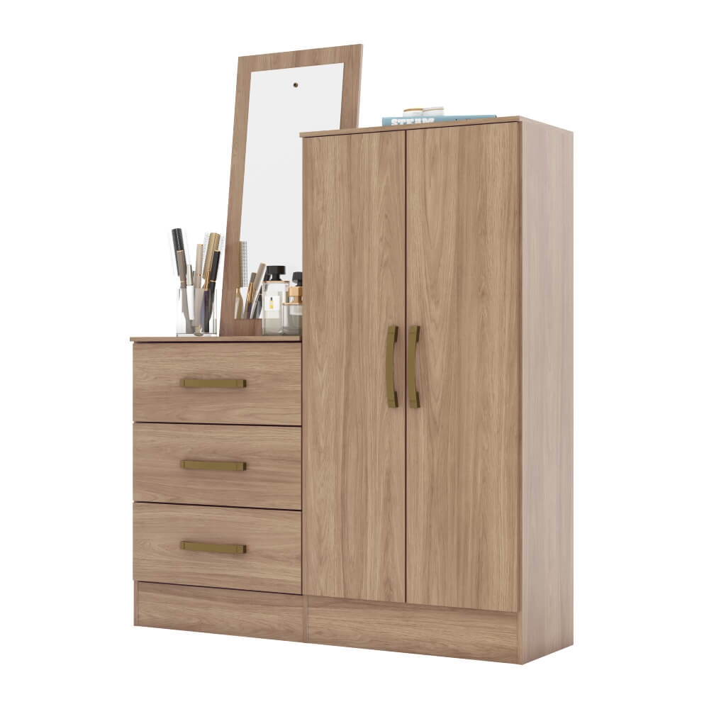 Cômoda 3 GV Henn B700198 2 Pts Jequitiba Brilho