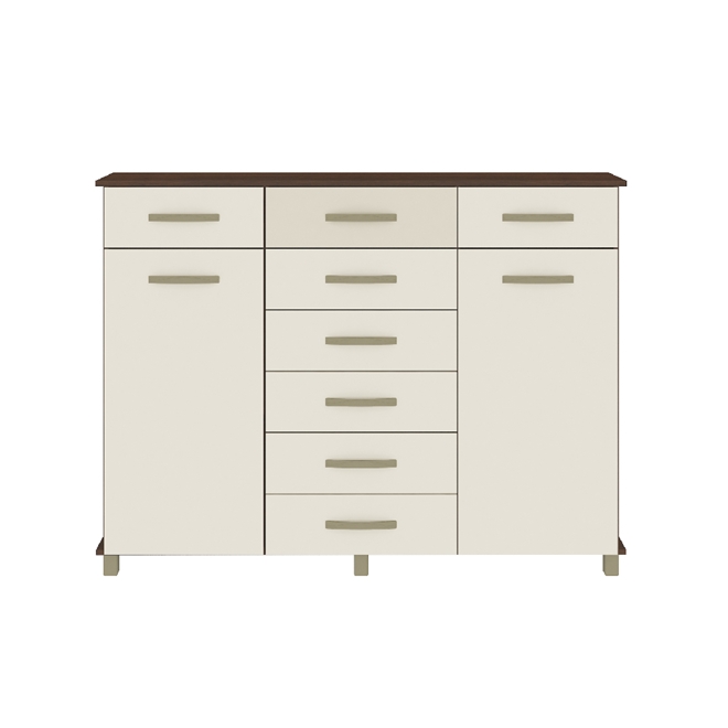 Cômoda 8 GV Fellicci Malibu CO180 2 Pts Rústico/Champagne