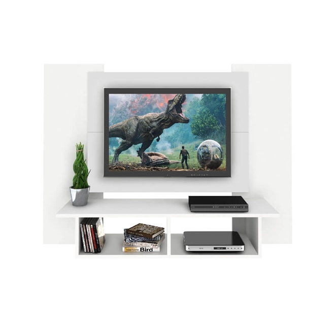 Painel p/ TV até 40'' Fellicci P600 c/ 2 Nichos Bco