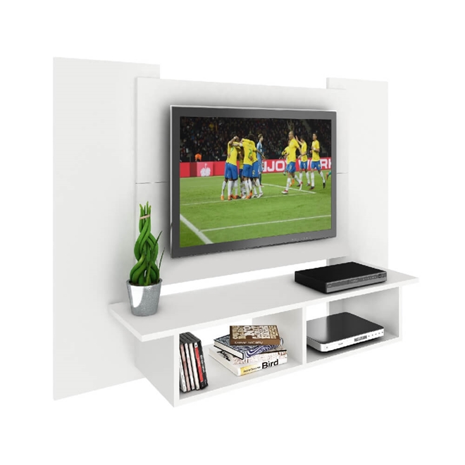 Painel p/ TV até 40'' Fellicci P600 c/ 2 Nichos Bco