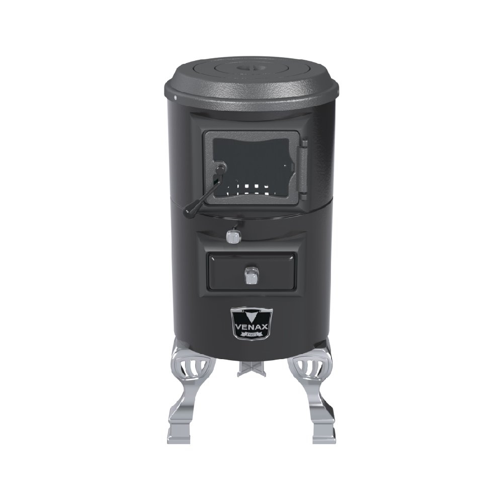 Fogão a Lenha Venax Salamandra Vitrea Preto