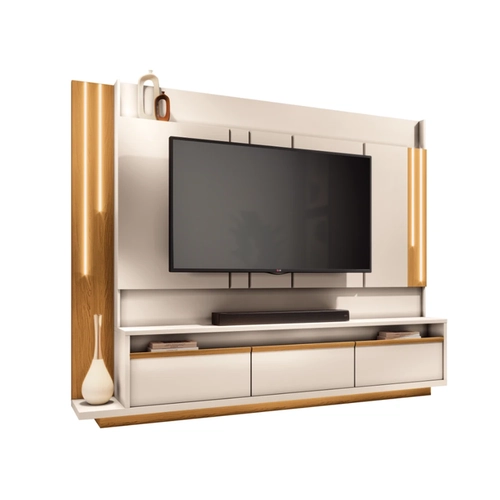 Home para TV até 75" HB Móveis Montane 2 Portas 1 Gaveta Off White/Cinamomo